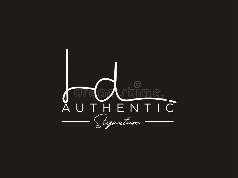Letter LD Signature Logo Template Vector Stock Vector - Illustration of ...