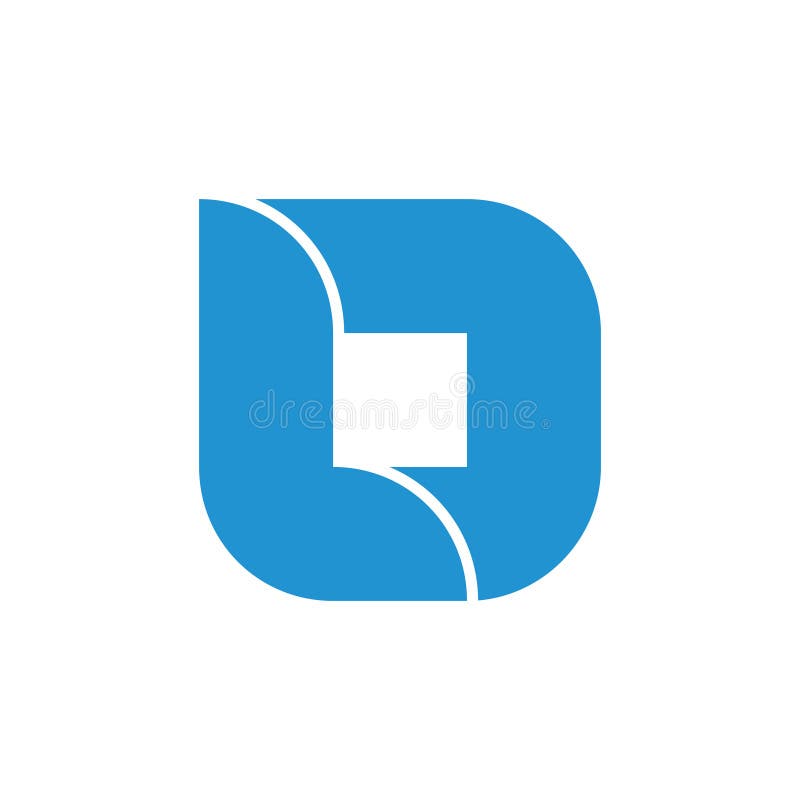Letter Ld Simple Curves Geometric Square Logo Vector Stock Vector ...