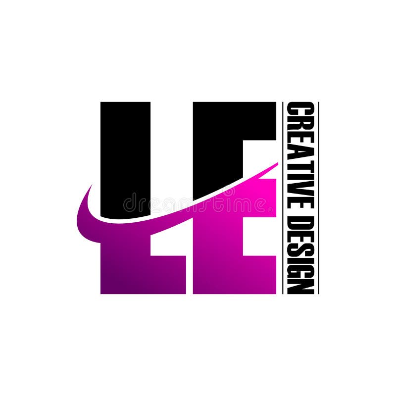 Letter LE Simple Monogram Logo Icon Design. Stock Vector - Illustration ...