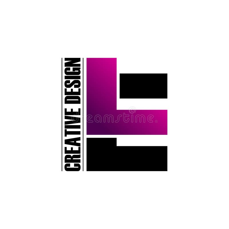 Letter LE Simple Monogram Logo Icon Design. Stock Vector - Illustration ...