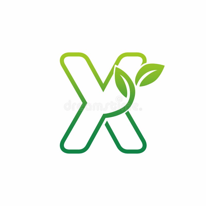Letter X Leaf Growing Buds, Shoots Logo Vector Icon Stock Vector ...