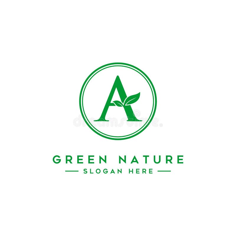 Letter a Leaf Logo Natural Logos Stock Vector - Illustration of ...