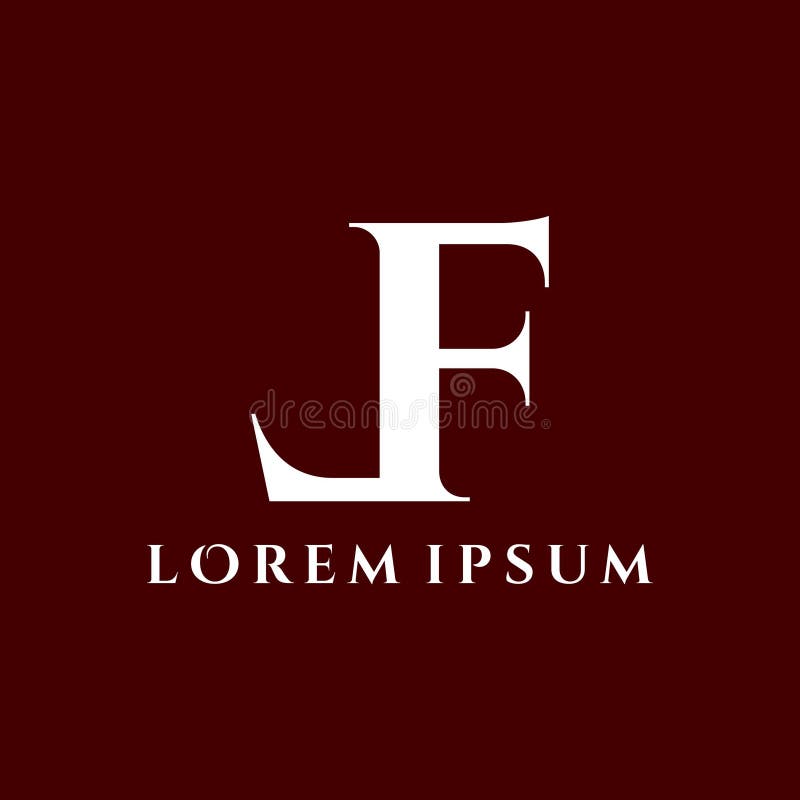 Letter LF Simple Monogram Logo Icon Design. Stock Vector - Illustration ...