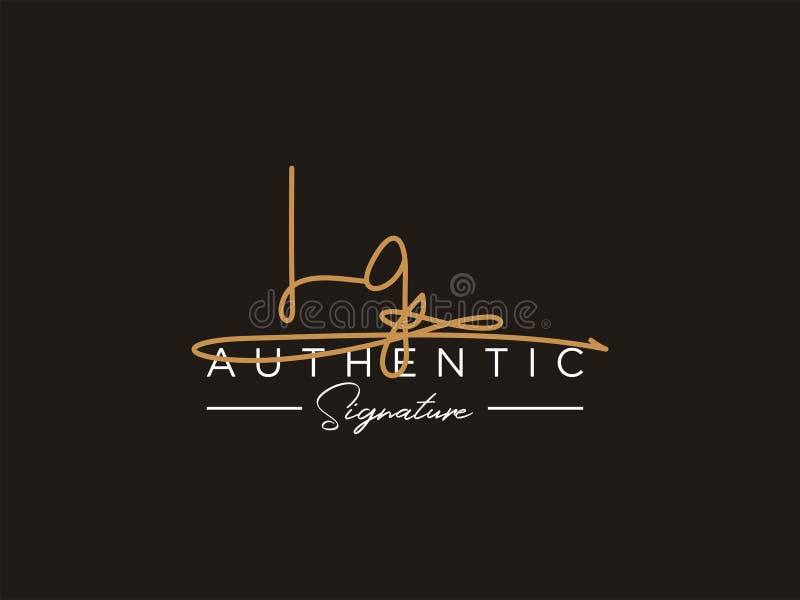 Letter LG Signature Logo Template Vector Stock Vector - Illustration of ...