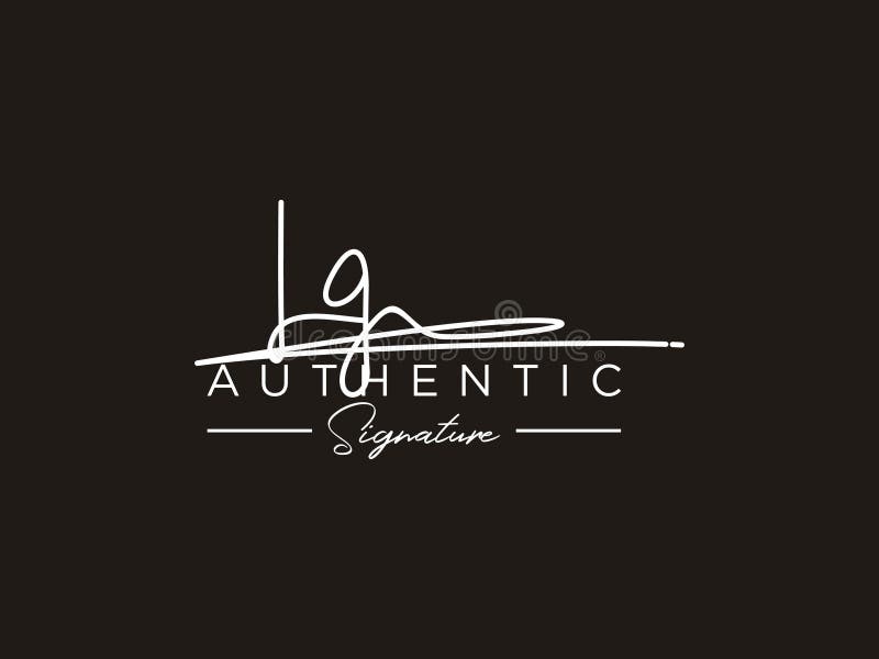Letter LG Signature Logo Template Vector Stock Vector - Illustration of ...