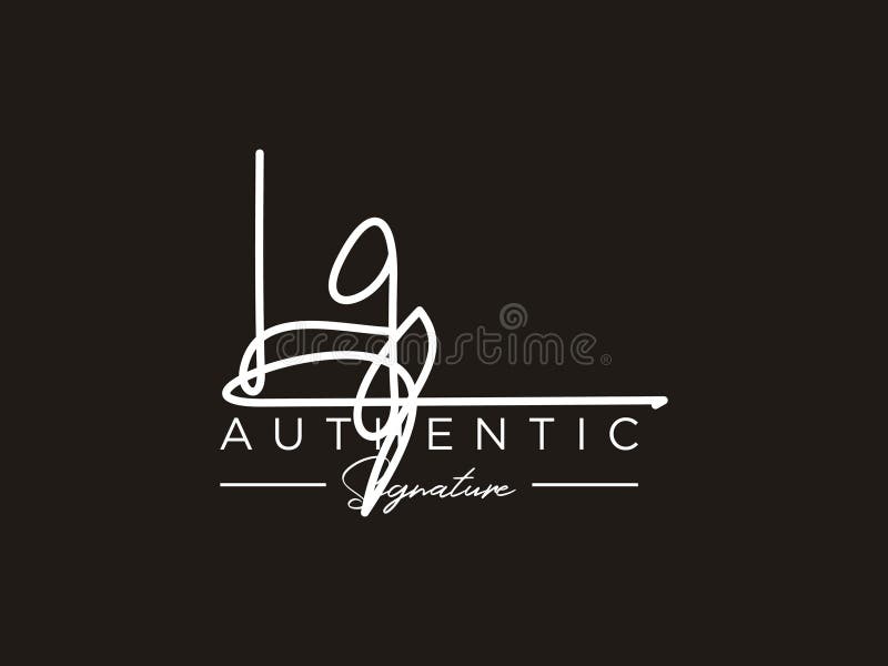 Letter LG Signature Logo Template Vector Stock Vector - Illustration of ...