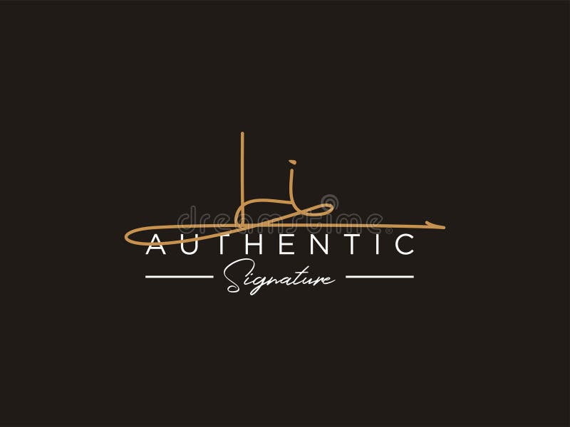 Letter LI Signature Logo Template Vector Stock Vector - Illustration of ...