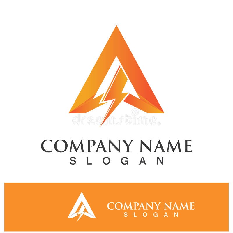 A letter lightning logo stock vector. Illustration of electric - 260446217
