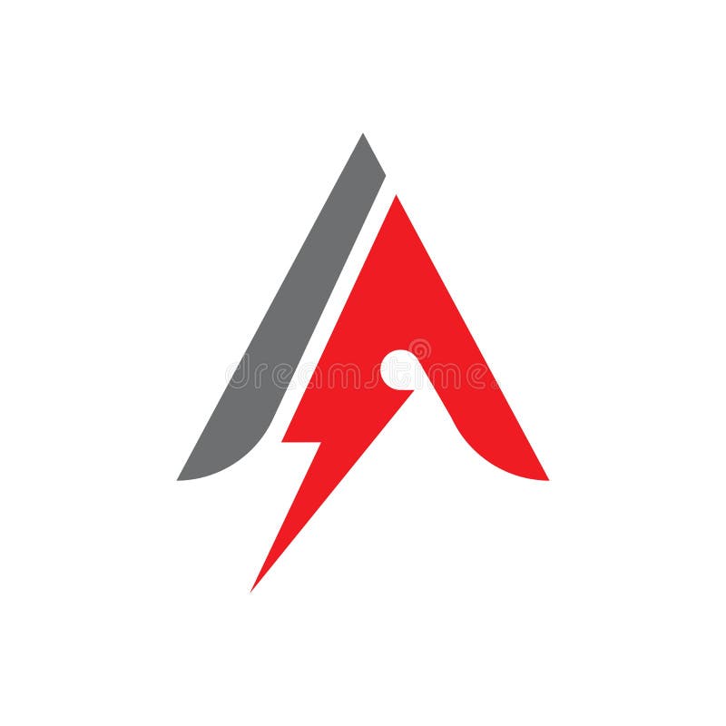 A letter lightning logo stock vector. Illustration of letter - 260446272