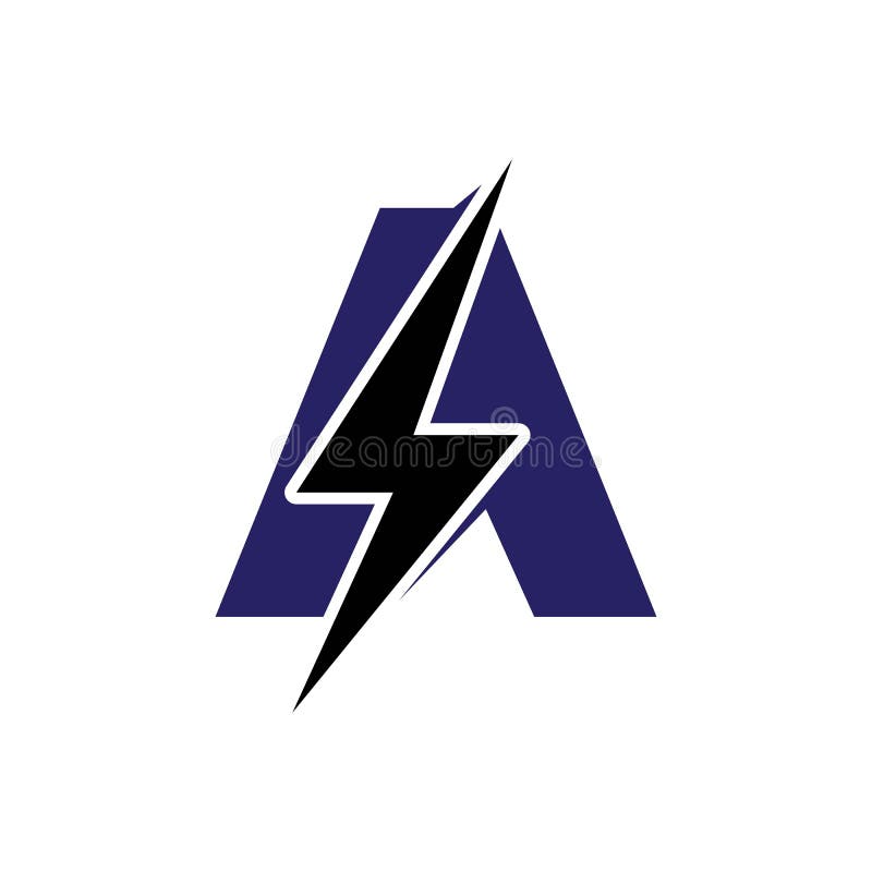 A letter lightning logo stock vector. Illustration of letter - 260446272