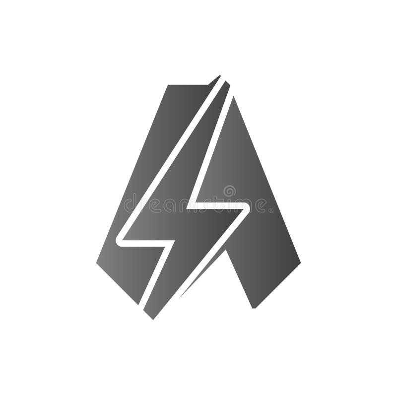 A letter lightning logo stock vector. Illustration of symbol - 260446182