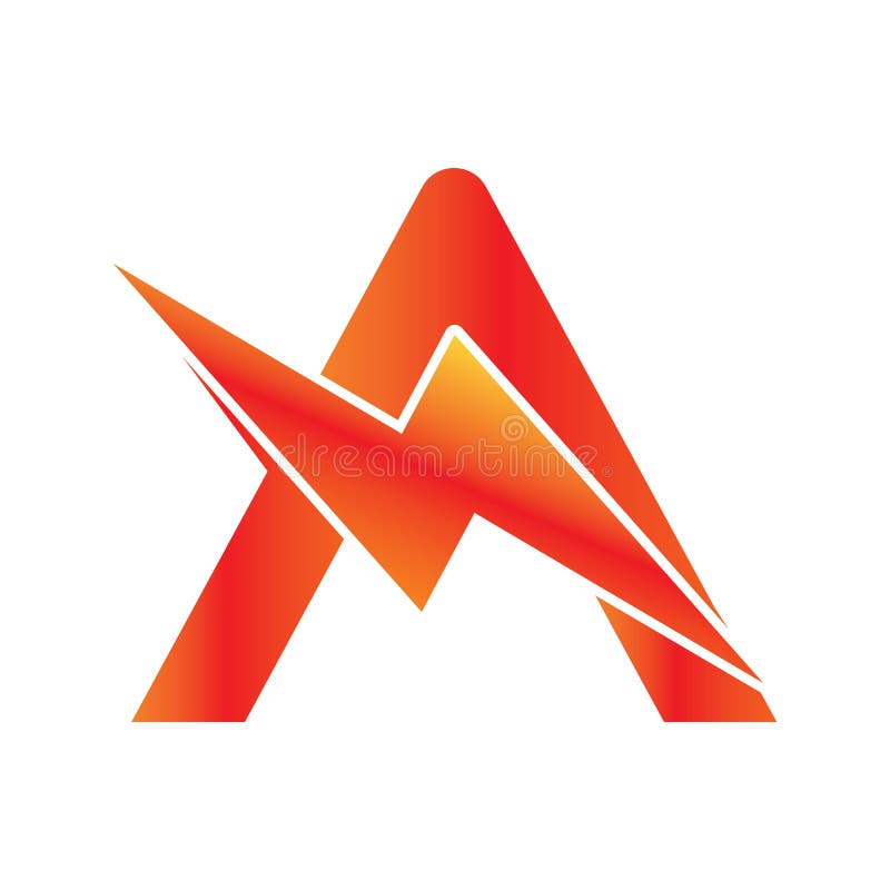 A letter lightning logo stock vector. Illustration of symbol - 260446182