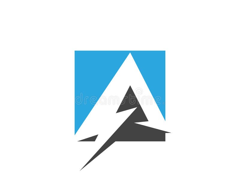 A Letter Lightning Logo stock vector. Illustration of classic - 124530946