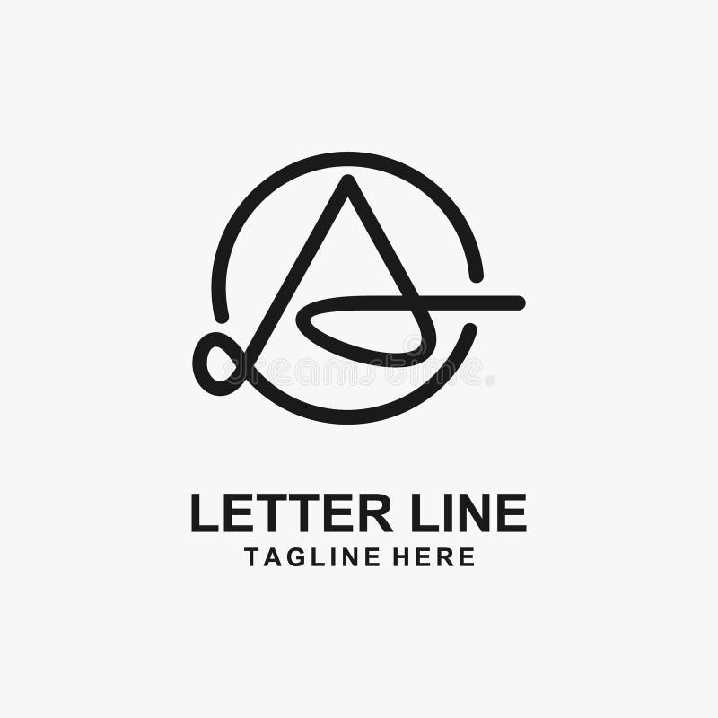 Letter a line logo design stock vector. Illustration of mark - 274739569