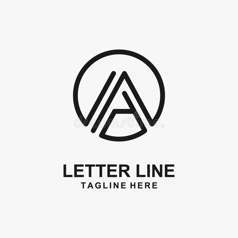 Letter a line logo design stock vector. Illustration of symbol - 274739575