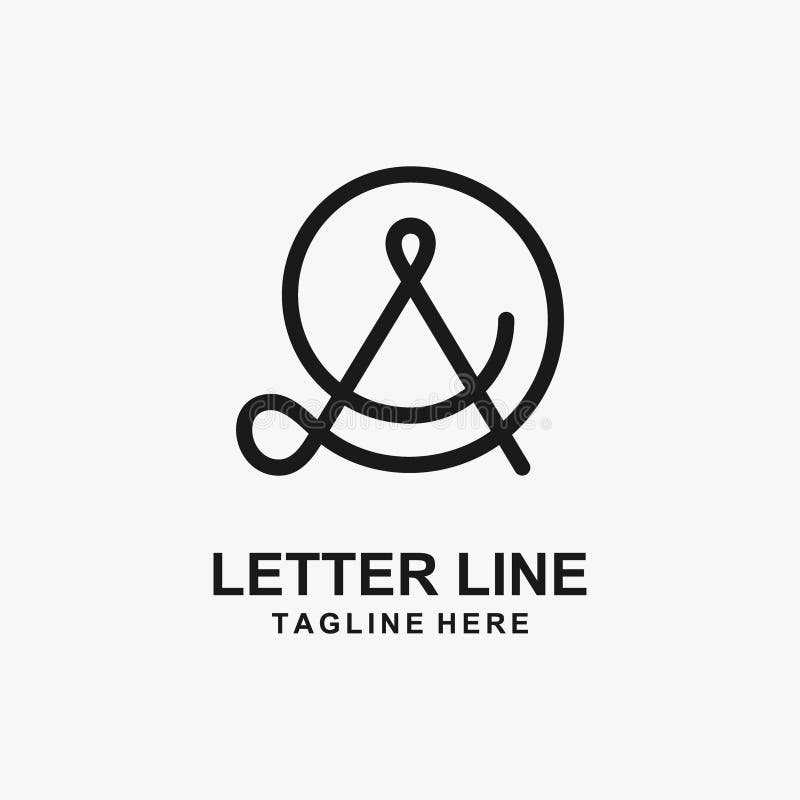 Letter a line logo design stock vector. Illustration of vector - 274739586