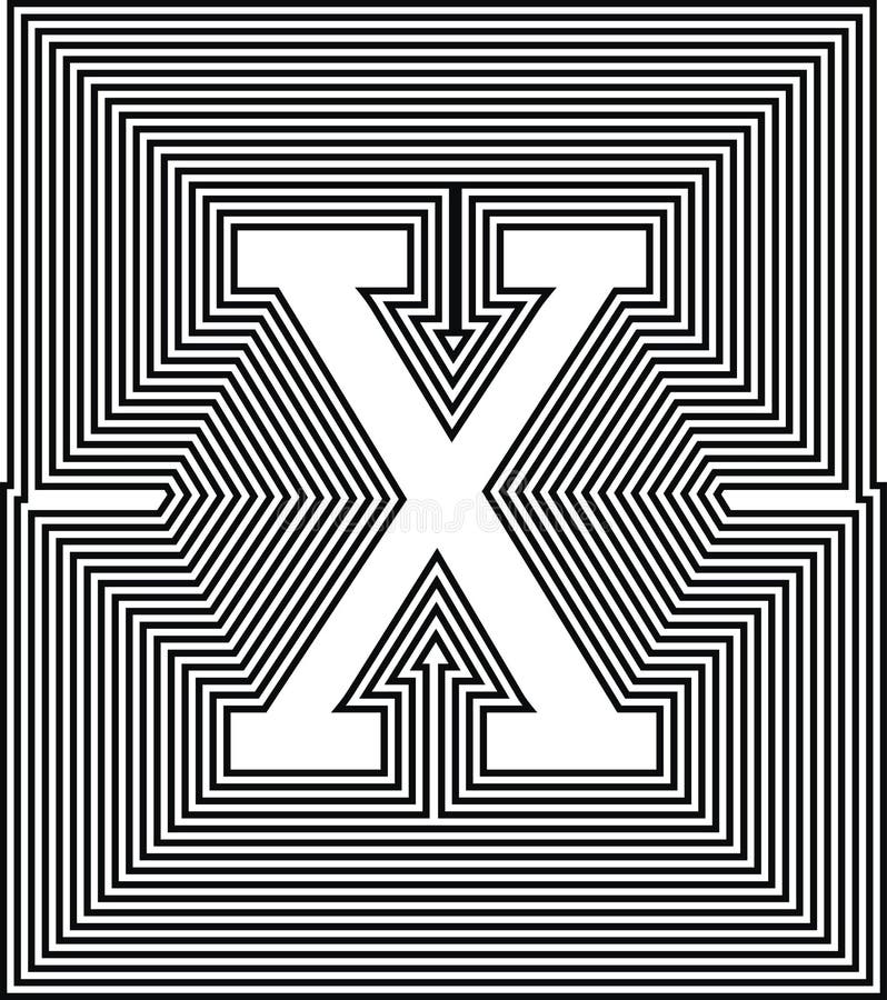 Letter X Line Logo Icon Design Stock Vector - Illustration of template ...