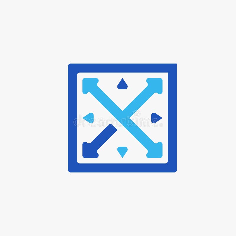 Letter X Line Logo Symbol Design Vector Emblem Stock Illustration ...