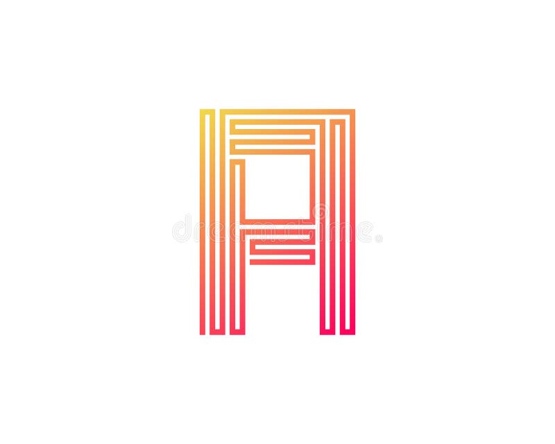 A Letter Line Texture Logo Icon Design Stock Vector - Illustration of ...