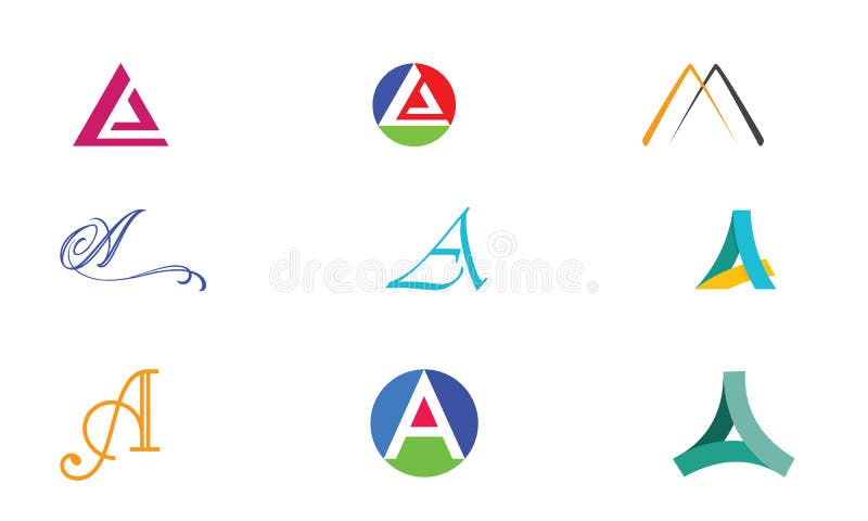 Letter a with a Link Logo Design Template Stock Vector - Illustration ...
