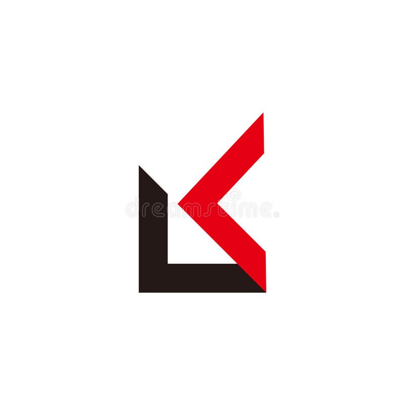 Letter Lk Linked Arrows Simple Geometric Colorful Logo Vector Stock ...