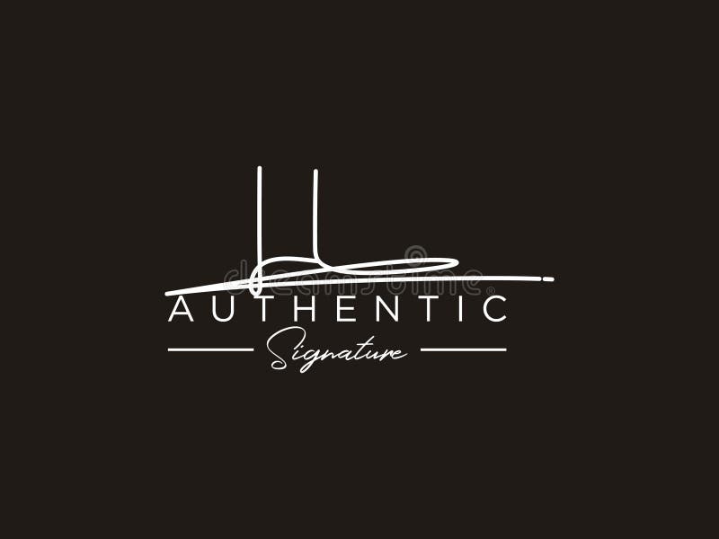 Letter LL Signature Logo Template Vector Stock Vector - Illustration of ...