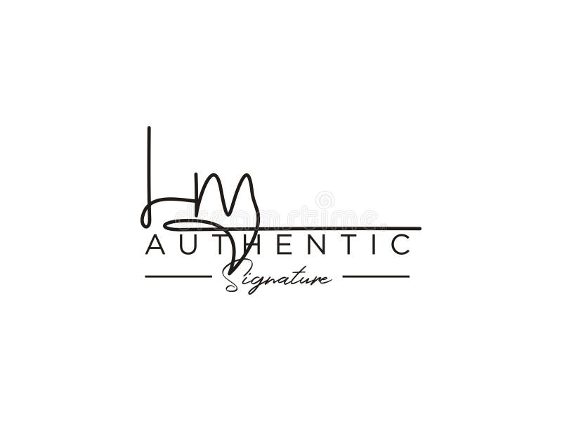 Letter LM Signature Logo Template Vector Stock Vector - Illustration of ...