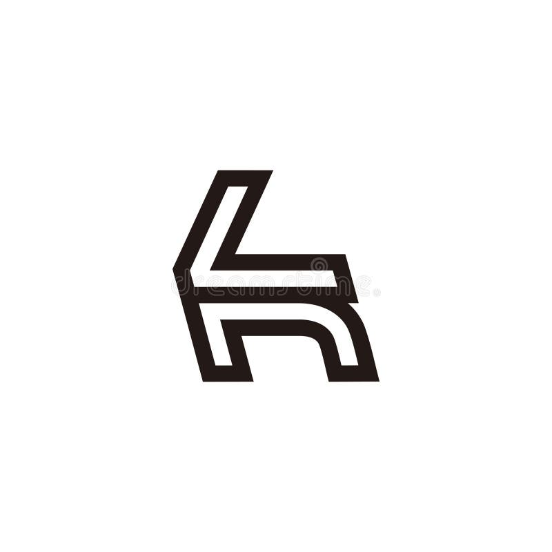 Letter Ln Outline Simple Geometric Logo Vector Stock Vector ...