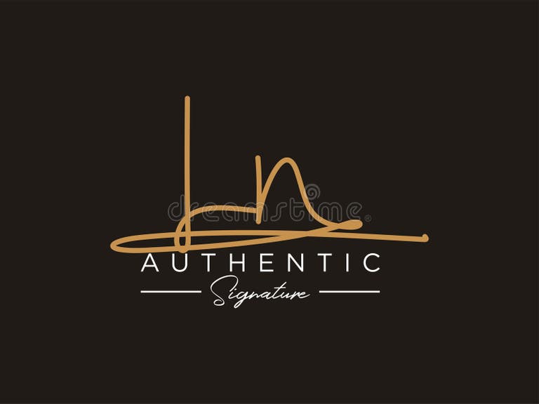 Letter LN Signature Logo Template Vector Stock Vector - Illustration of ...