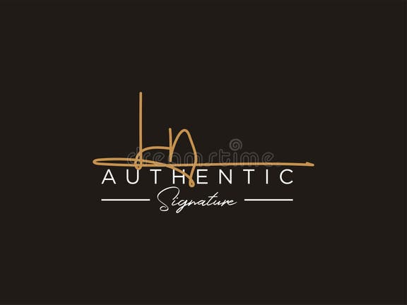 Letter LN Signature Logo Template Vector Stock Vector - Illustration of ...
