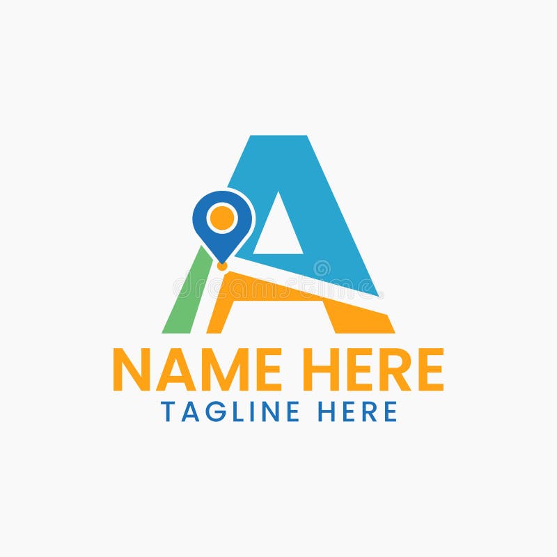 Letter a Location Logo Concept with Gps Symbol, Pin Icon Template Stock ... Letter a Location Logo Concept with Gps Symbol, Pin Icon Template Stock ...