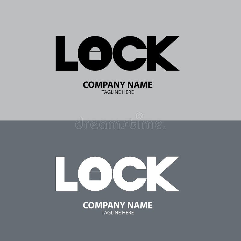 Letter Lock Logo Design Vector Stock Vector - Illustration of alphabet ...