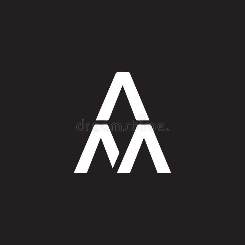 Am Letter Logo Design on Black Background. am Creative Initials Letter ...