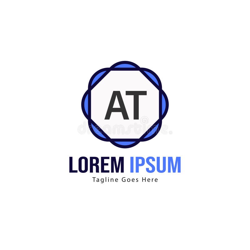 At Letter Logo Design. Creative Modern at Letters Icon Illustration ...