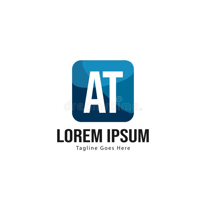 At Letter Logo Design. Creative Modern at Letters Icon Illustration ...