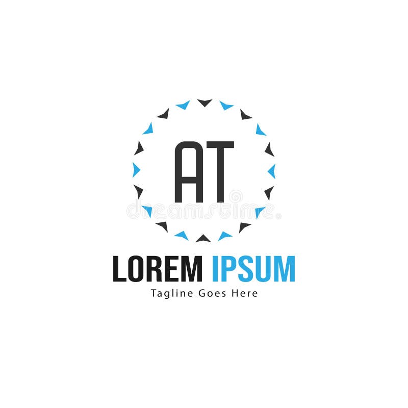 At Letter Logo Design. Creative Modern at Letters Icon Illustration ...