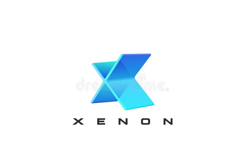 Letter X Logo Design Hitech Digital Futuristic Technology Style Stock ...