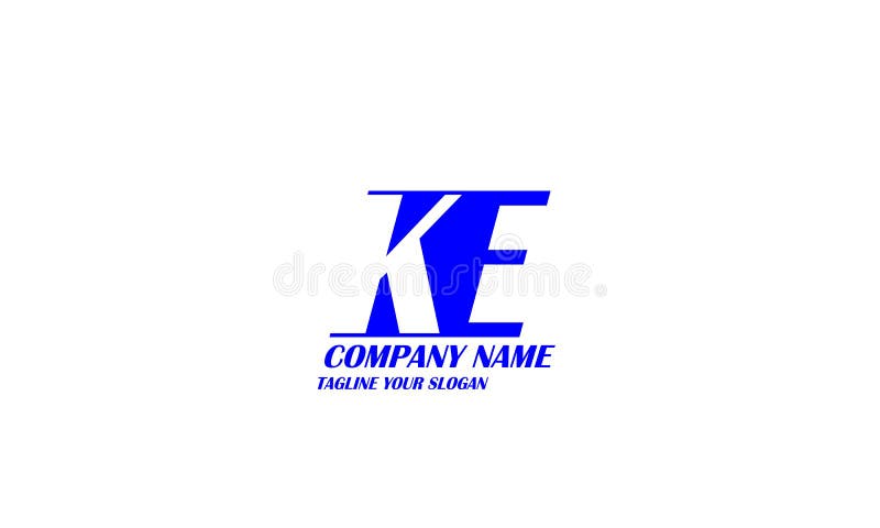 KE, K E Letter Logo Vector Design. Stock Vector - Illustration of ...