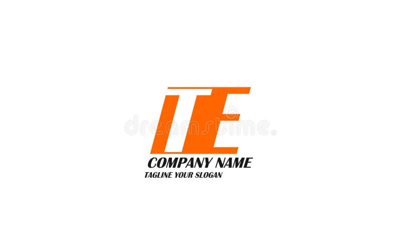 TE, T E Letter Logo Vector Design. Stock Vector - Illustration of logo ...