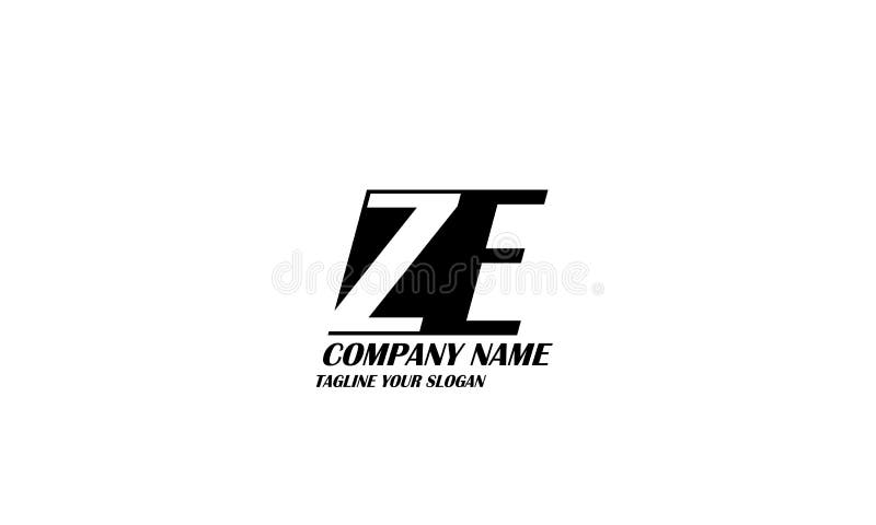 ZE, Z E Letter Logo Vector Design. Stock Vector - Illustration of logo ...