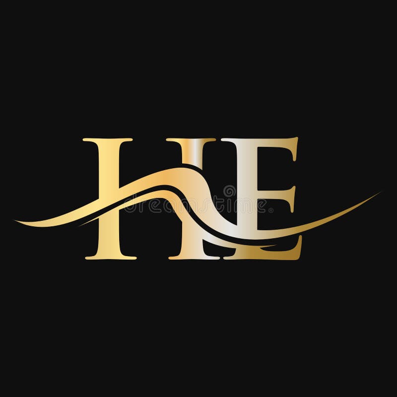 Letter he Logo Design. Initial he Logotype Template for Business and ...
