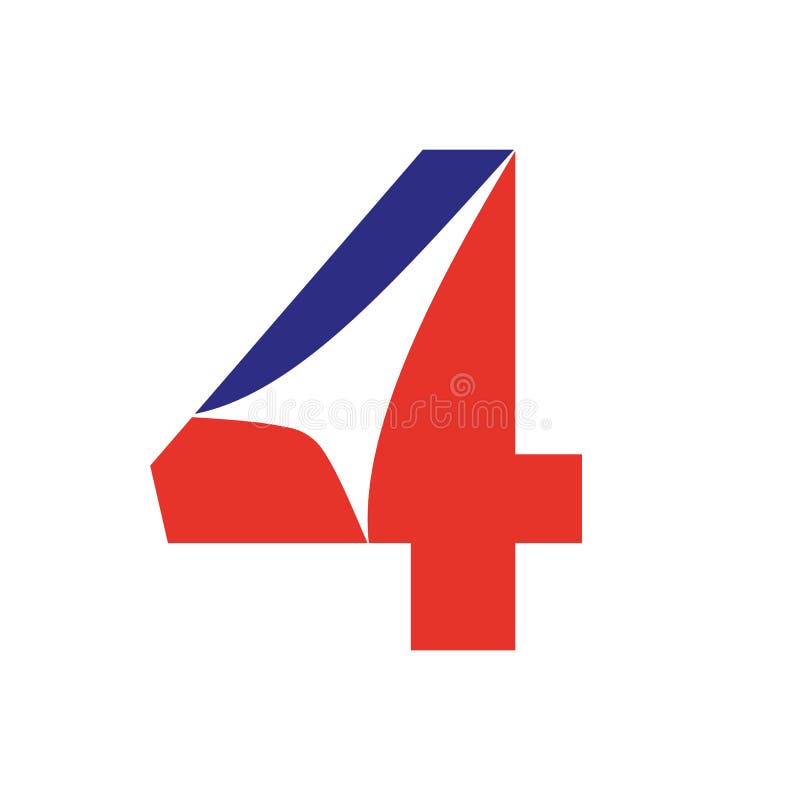 Letter 4 Logo Design, Minimalist 4 Letter Monogram Initial Based Vector ...