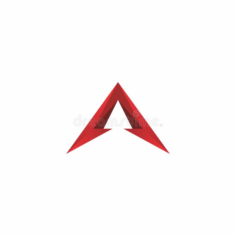 Letter a Logo Design with Red Color. Arrow Logo. Letter a Arrow Icon ...