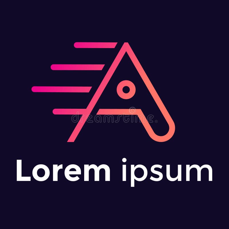 Letter a Logo Design Simple Shape Element Template Stock Vector ...