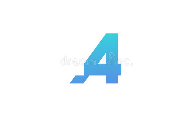 Letter A4 Logo Design Vector Template Stock Vector - Illustration of ...