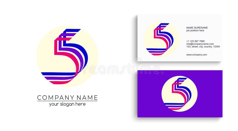 Letter 5, 555 Logo Icon Design Template Elements. Elegant Rich Logo ...