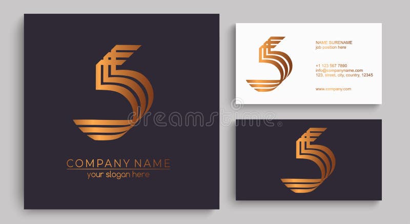 Letter 5, 555 Logo Icon Design Template Elements. Elegant Rich Logo ...