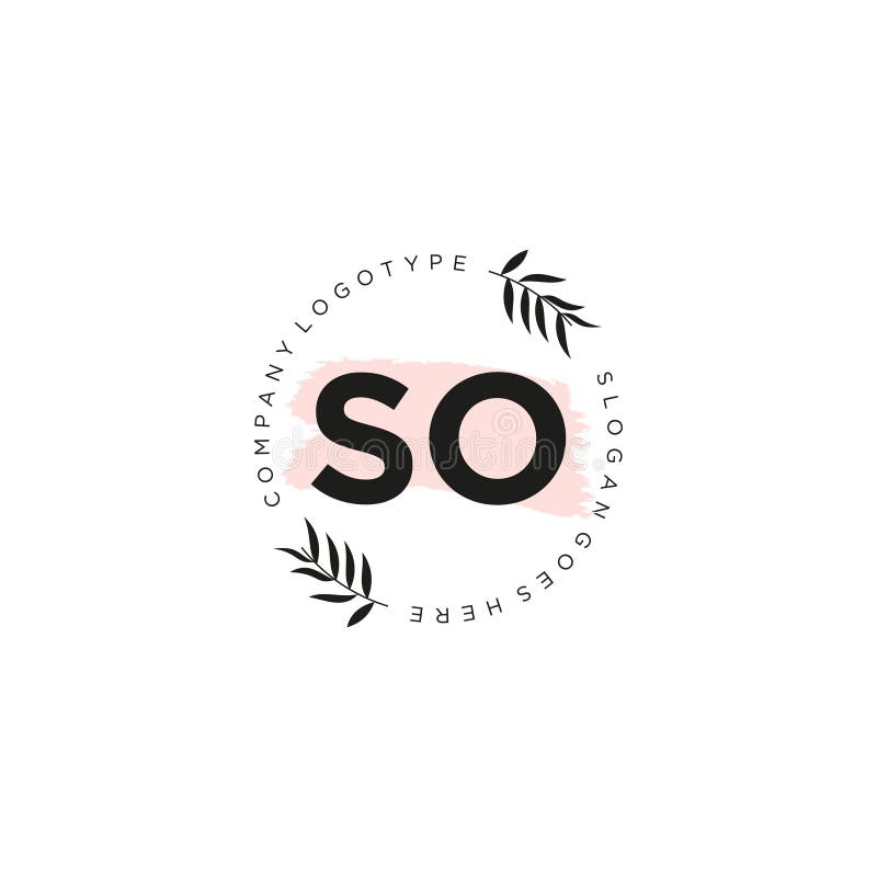 So Letter Logo Icon Design Template Elements Stock Vector ...