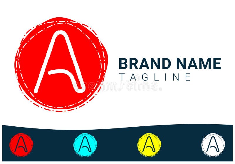 A Letter Logo and Icon Design Template Stock Vector - Illustration of ...