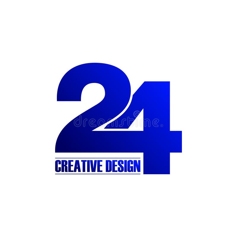 Letter 24 Monogram Logo Icon Design Vector. Stock Vector - Illustration ...